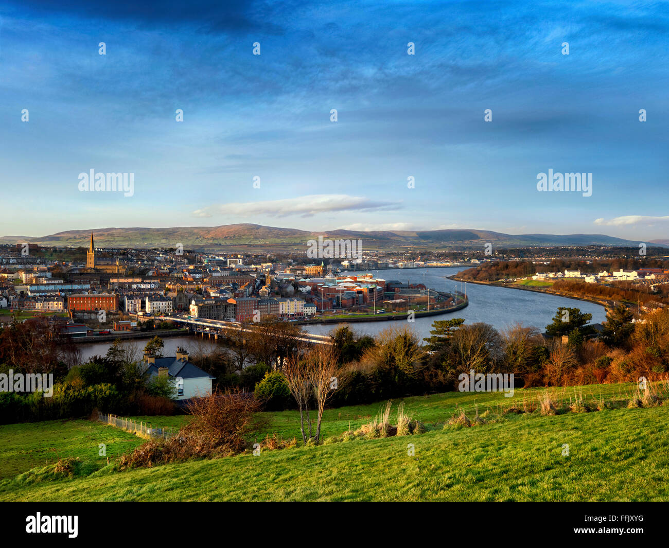 Derry City Londonderry Foyle Northern Ireland Stock Photo - Alamy