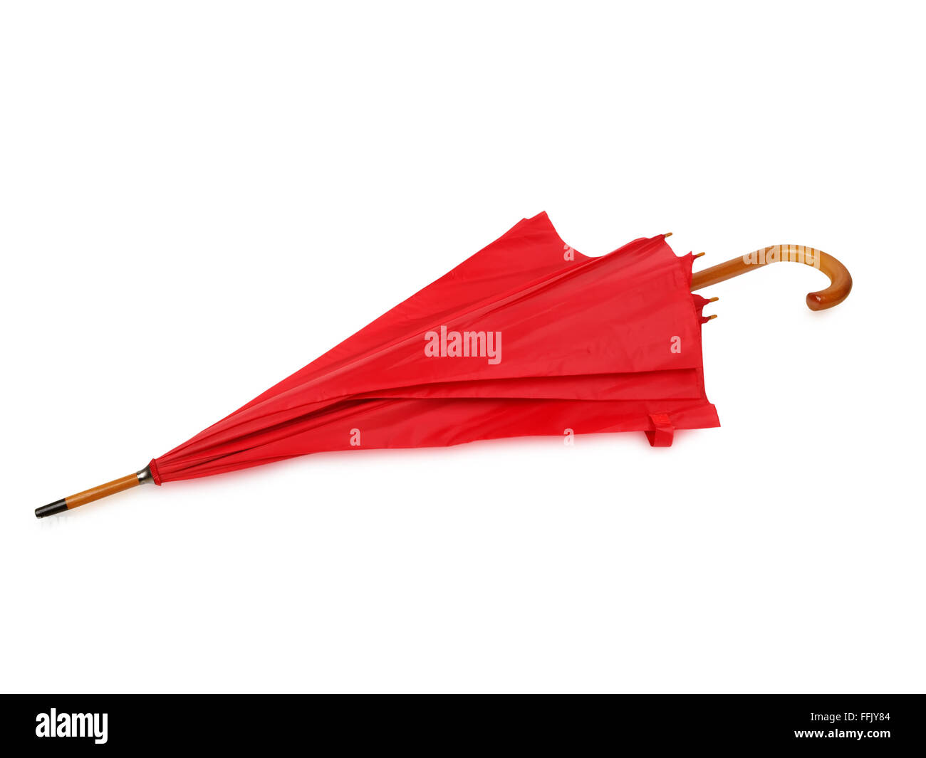 red umbrella isolated on white background Stock Photo - Alamy