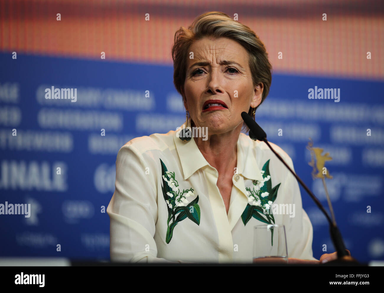 Berlin, Germany. 15th Feb, 2015. Emma Thompson attends a press ...