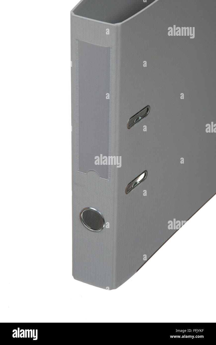 The gray cardboard folder on a white background Stock Photo - Alamy