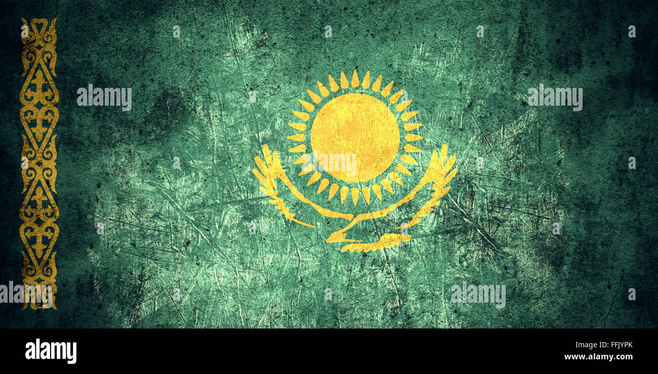 Kazakh flag hi-res stock photography and images - Alamy