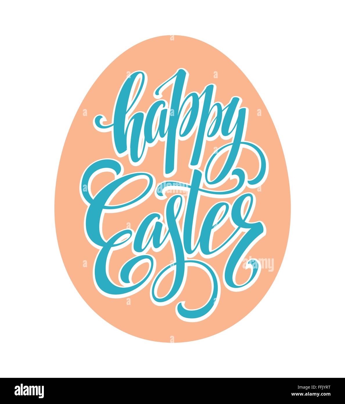 Happy Easter Egg lettering. Vector illustration Stock Vector Image ...