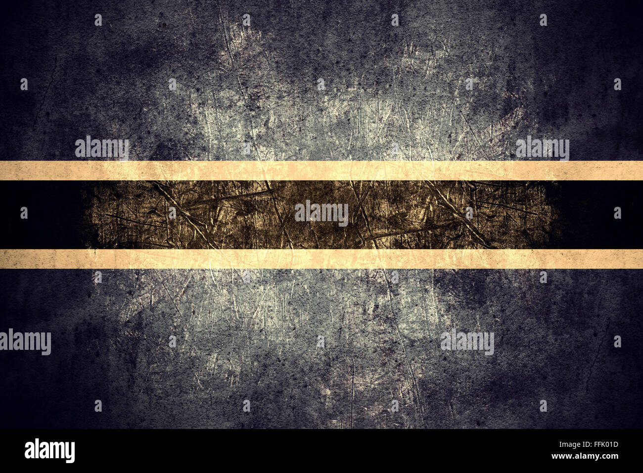 flag of Botswana or Botswanian banner on rough pattern texture vintage ...