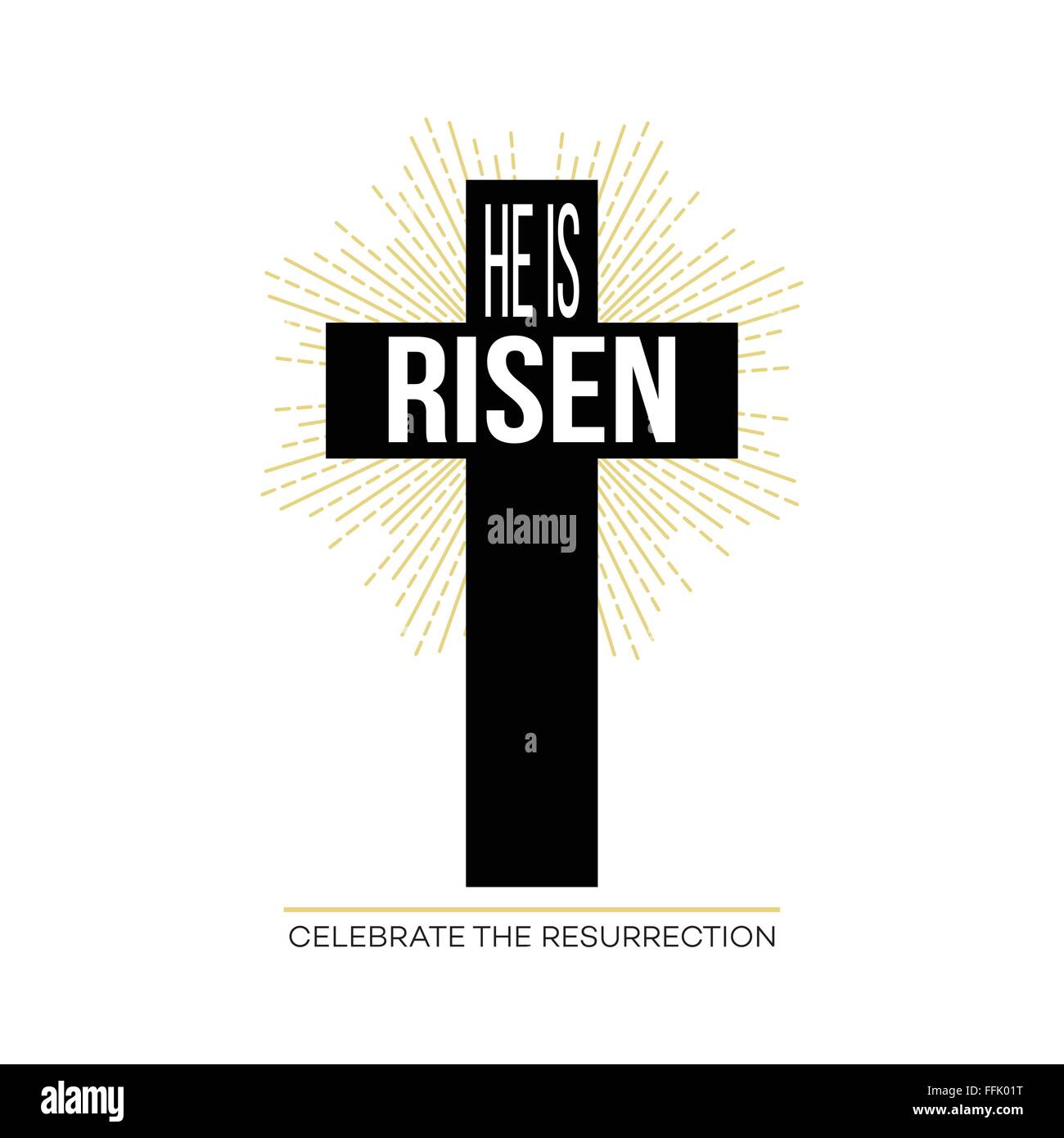He is risen. Easter background. Vector illustration Stock Vector Image ...