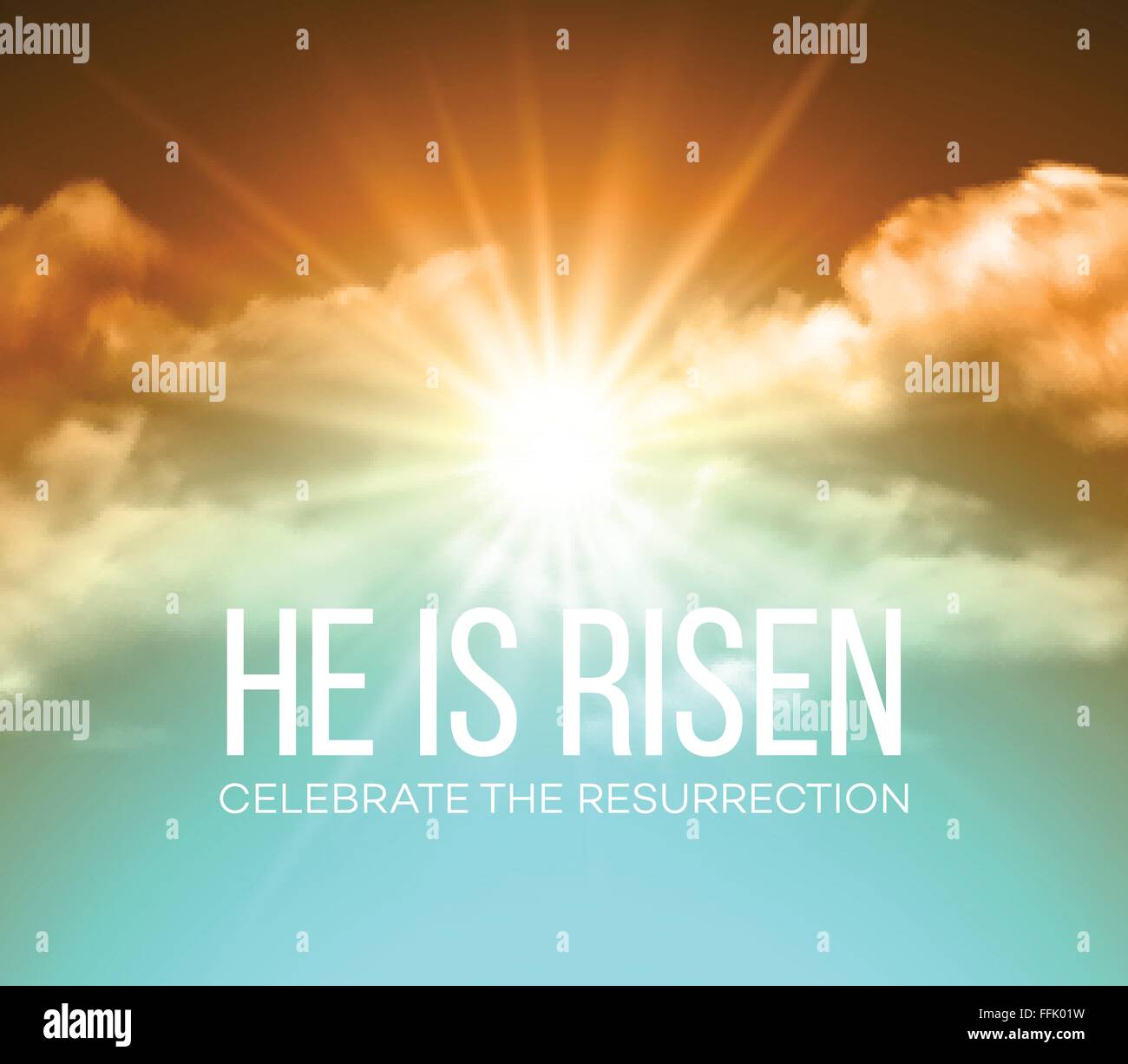 He is risen. Easter background. Vector illustration Stock Vector Image ...