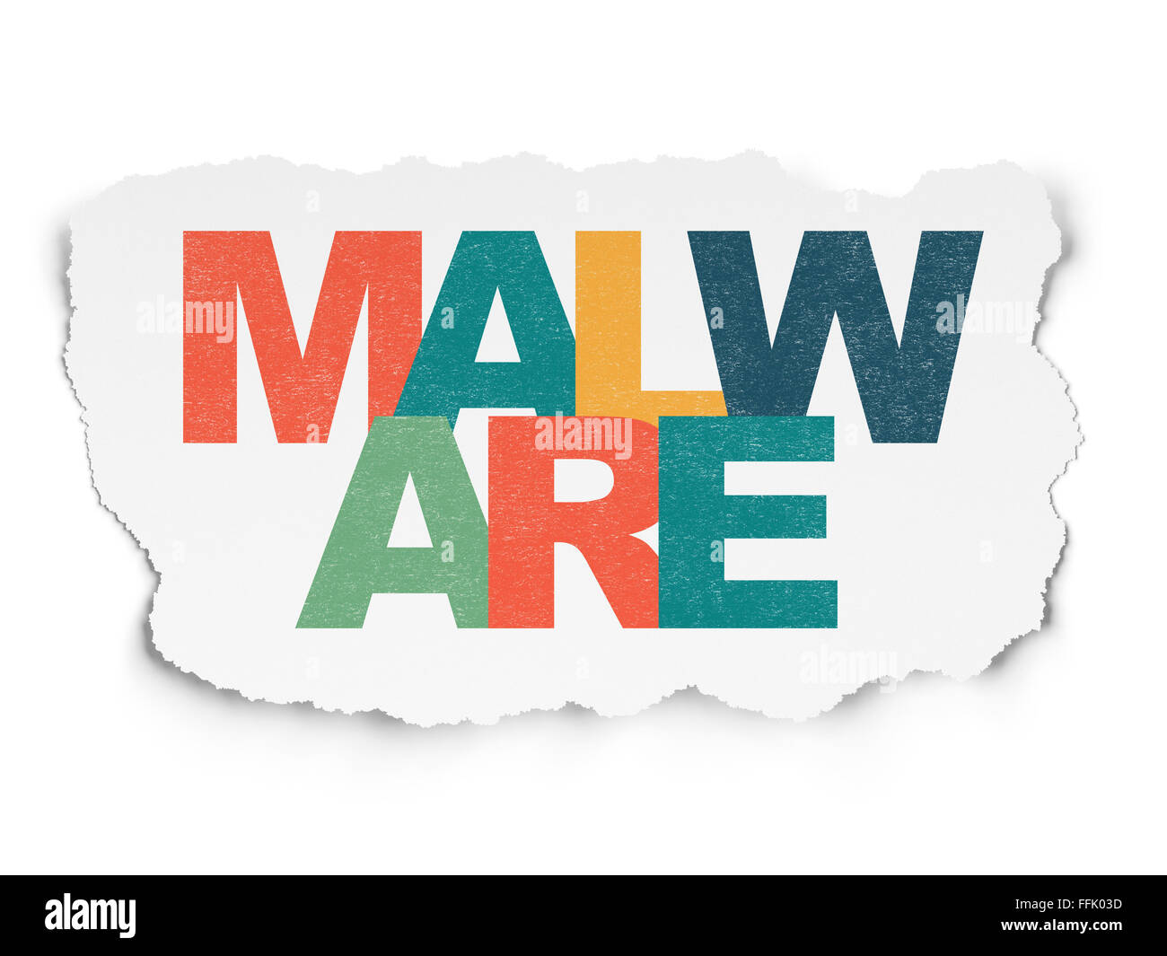 Protection concept: Malware on Torn Paper background Stock Photo - Alamy