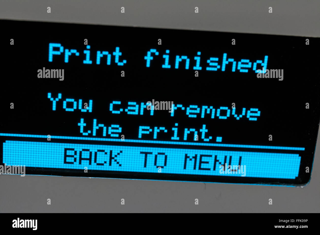 Sign on 3D printer Print Finished Stock Photo - Alamy