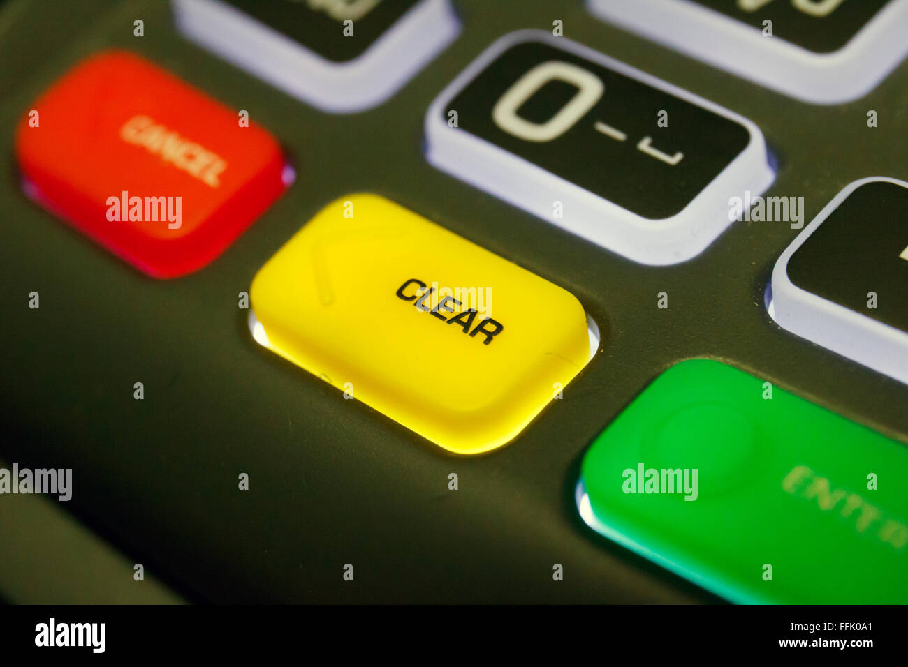 close up of illuminated keypad/calculator with colored buttons Stock ...