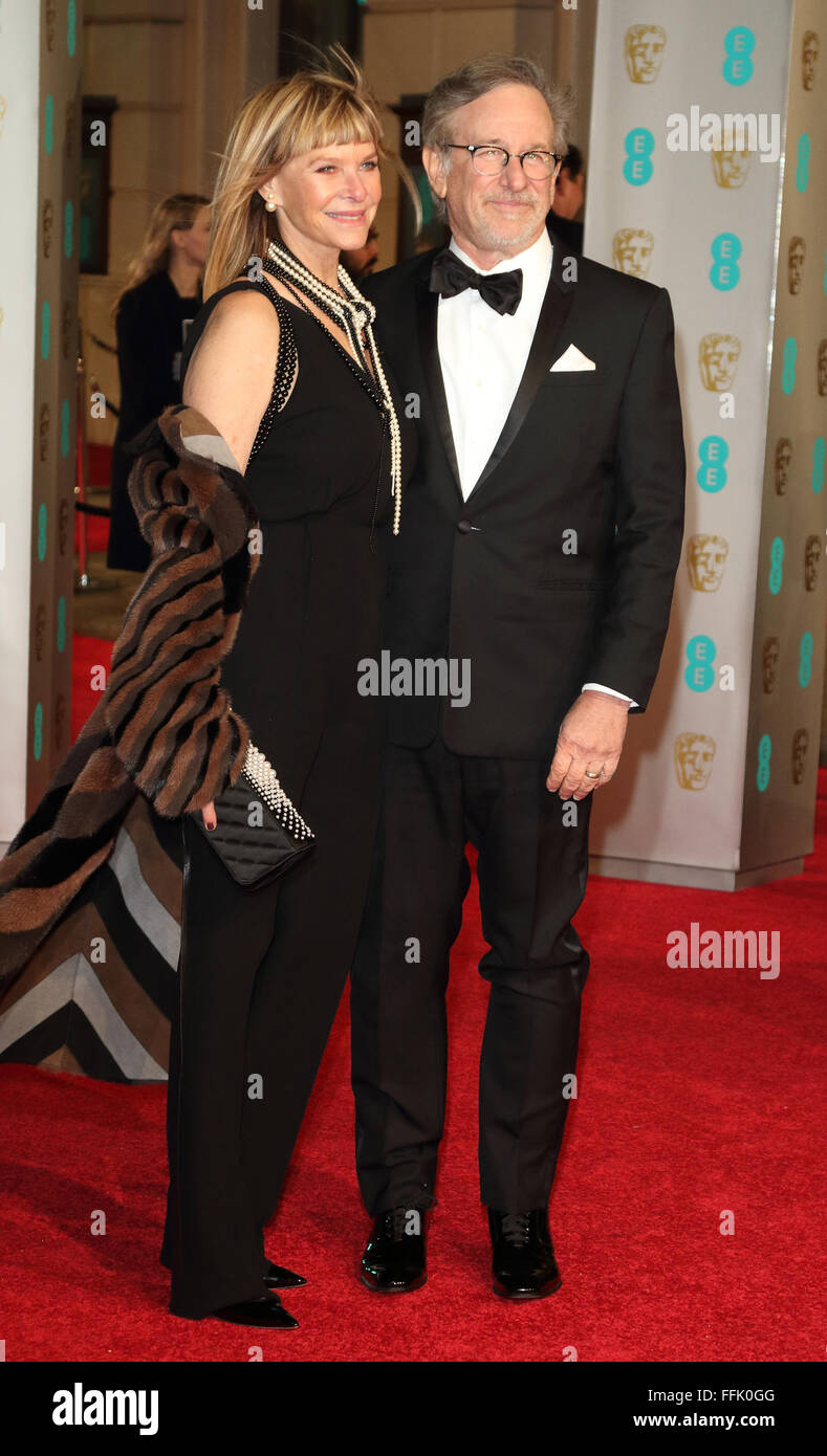 London.UK. Kate Capshaw and Steven Spielberg at the EE British Academy ...