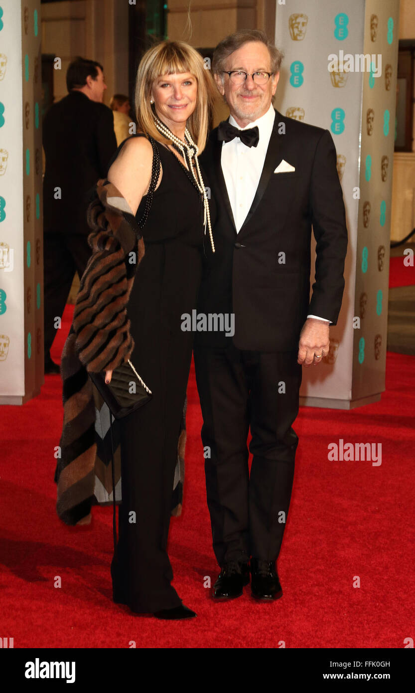 London.UK. Kate Capshaw and Steven Spielberg at the EE British Academy ...