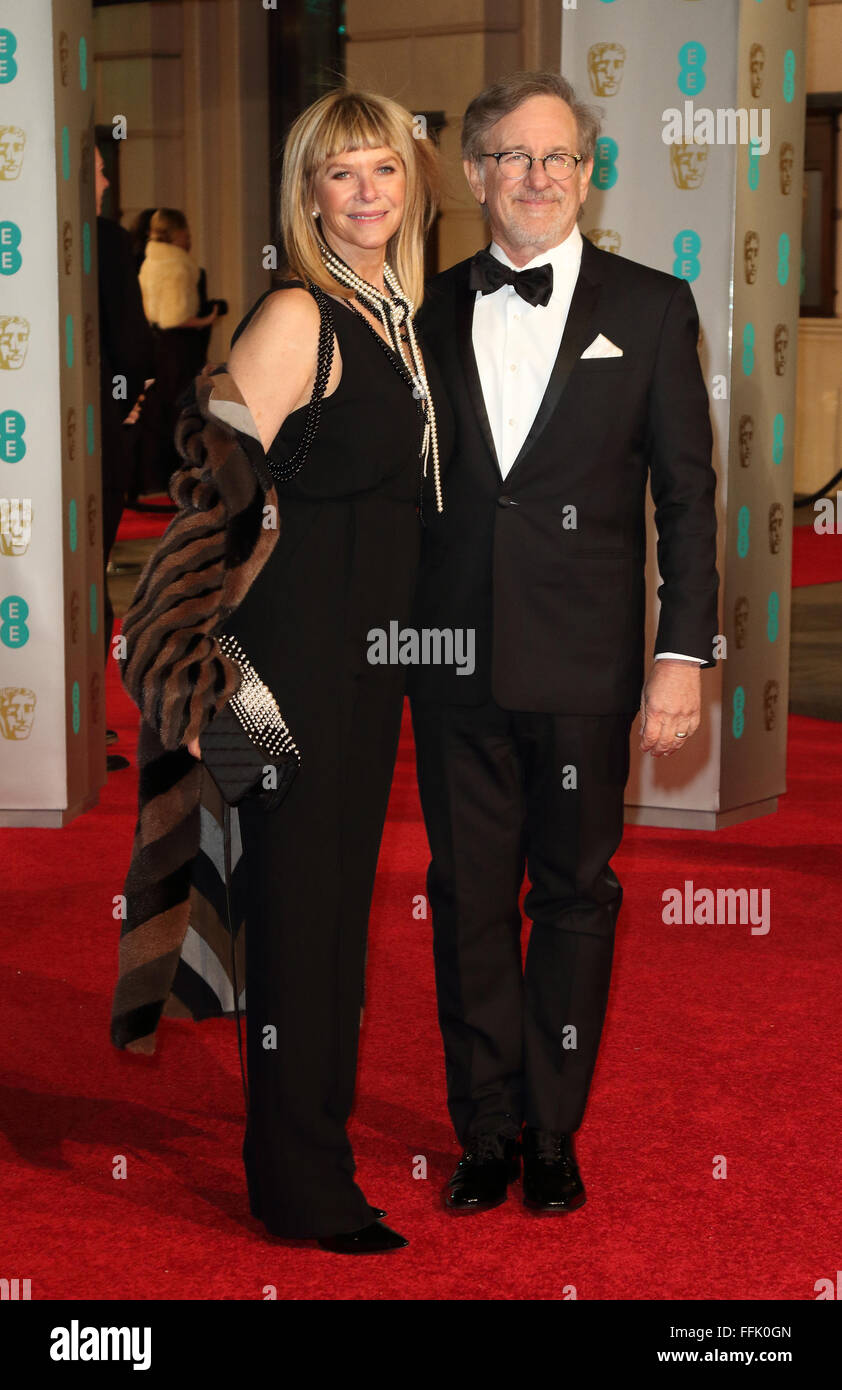 London.UK. Kate Capshaw and Steven Spielberg at the EE British Academy ...