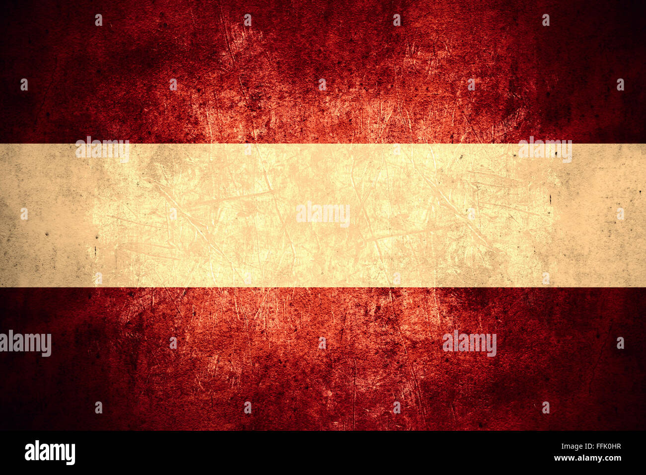 flag of Austria or Austrian banner on rough pattern texture vintage ...