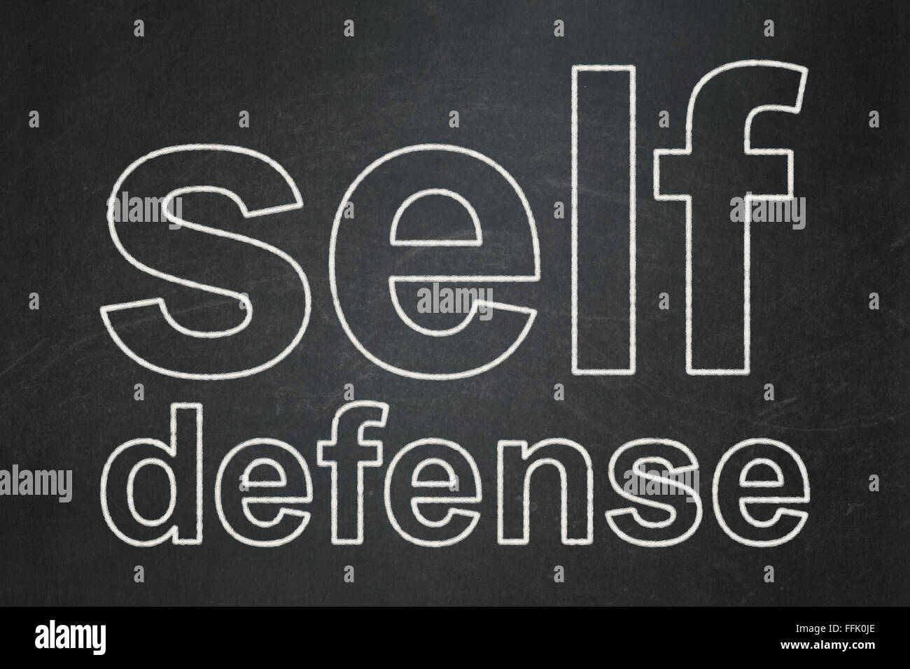 Privacy concept: Self Defense on chalkboard background Stock Photo - Alamy