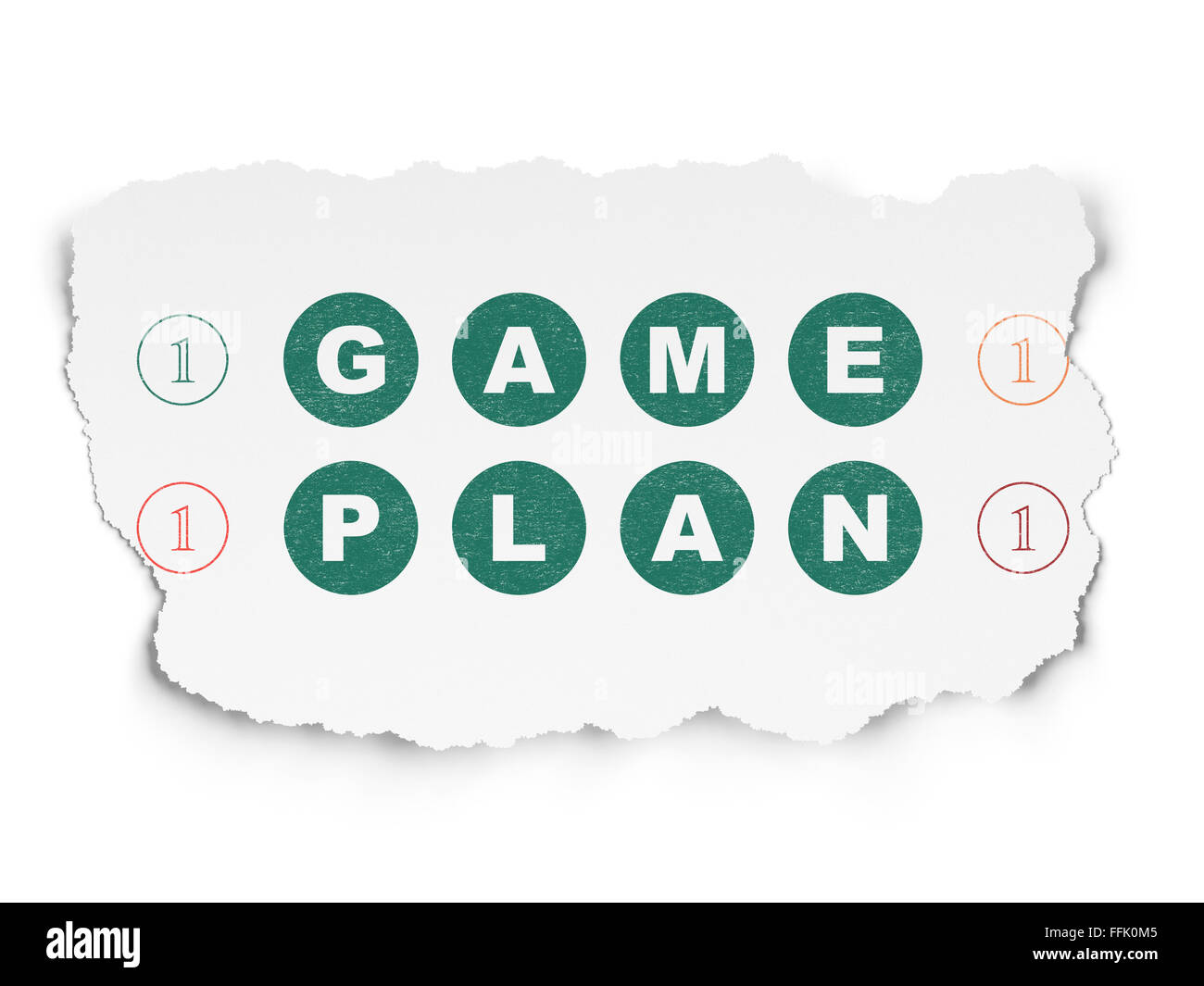 Business concept: Game Plan on Torn Paper background Stock Photo - Alamy