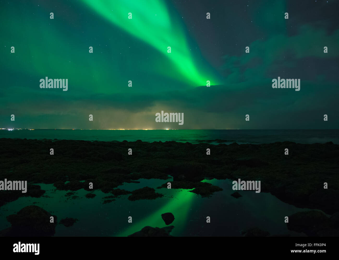 Aurora over sea hi-res stock photography and images - Alamy