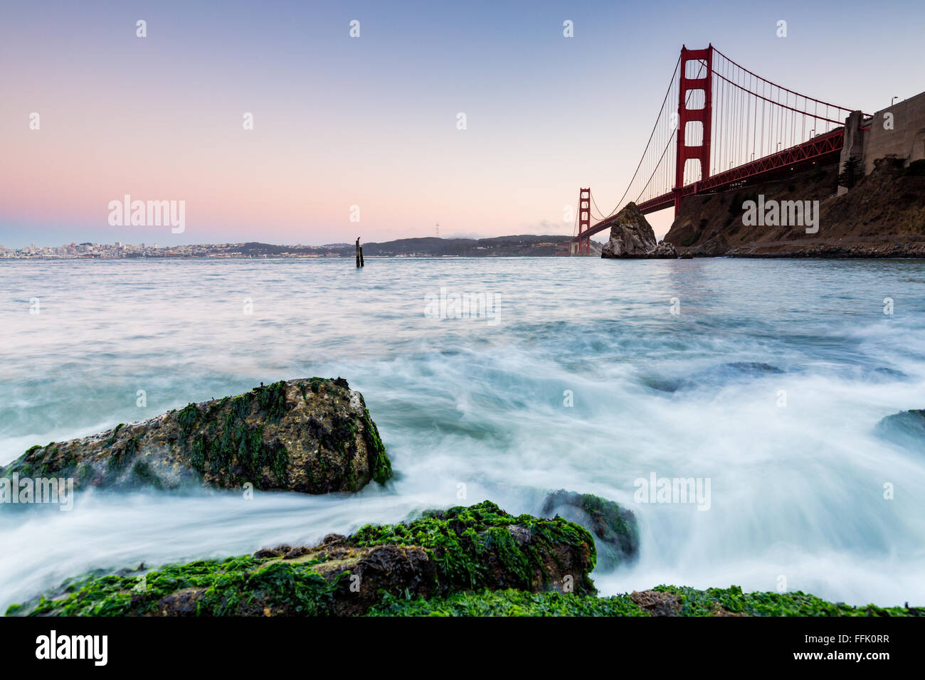 San Francisco Golden Gate Bridge at sunset Stock Photo - Alamy