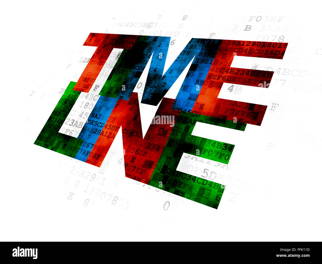 Time concept: Timeline on Digital background Stock Photo - Alamy