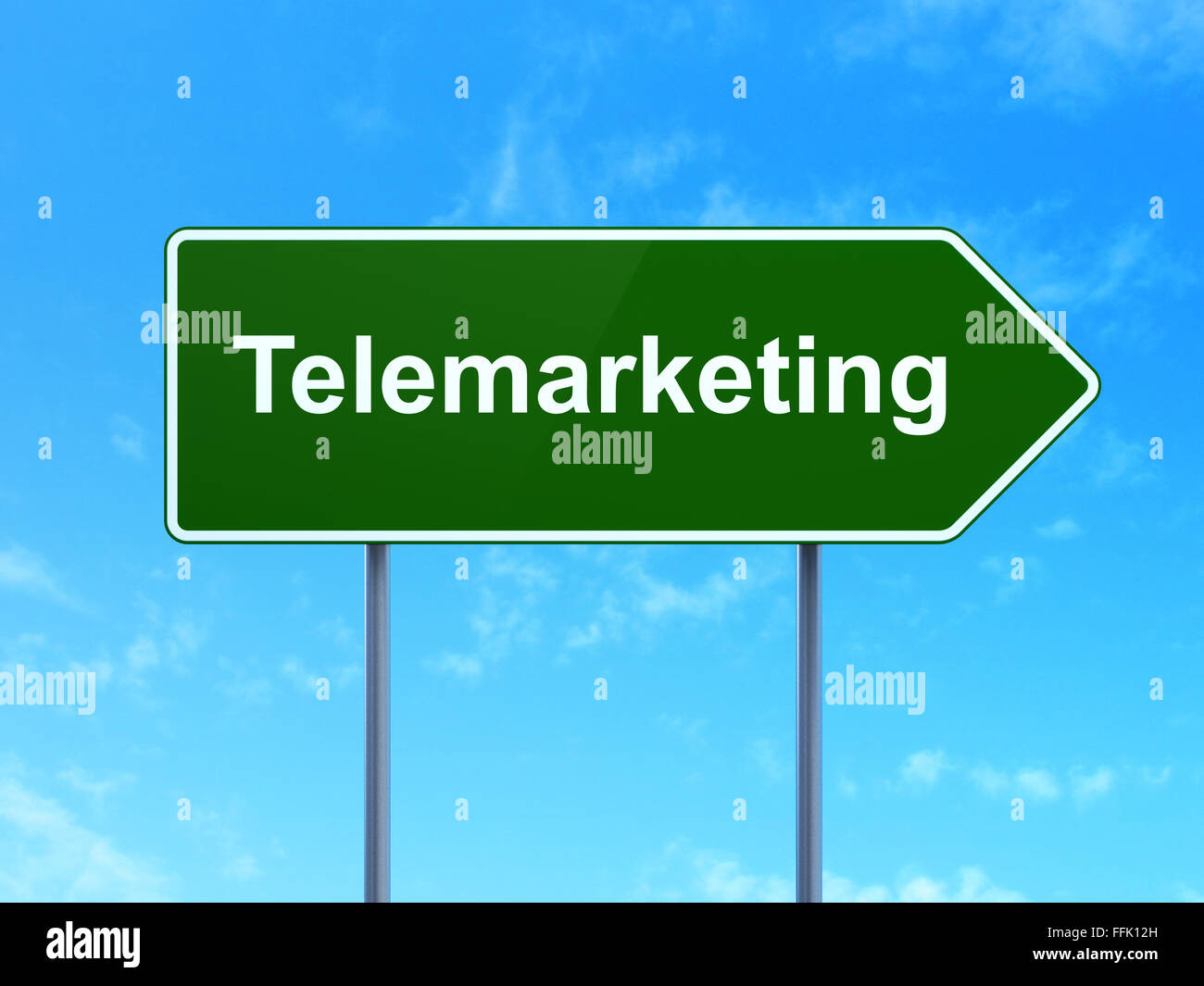 Marketing concept: Telemarketing on road sign background Stock Photo ...