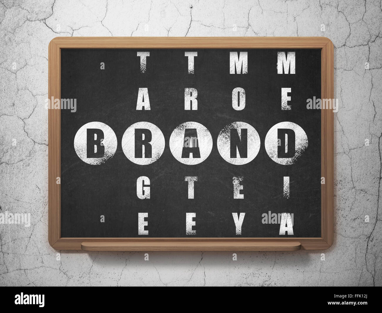 Advertising concept: Brand in Crossword Puzzle Stock Photo - Alamy