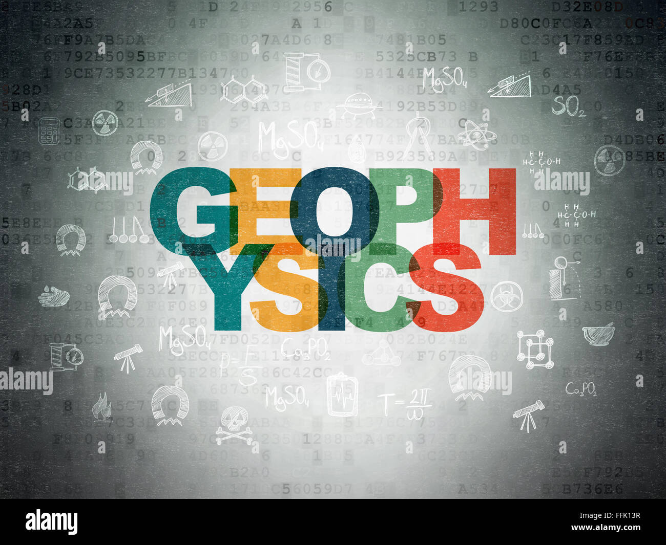 Science concept: Geophysics on Digital Paper background Stock Photo - Alamy