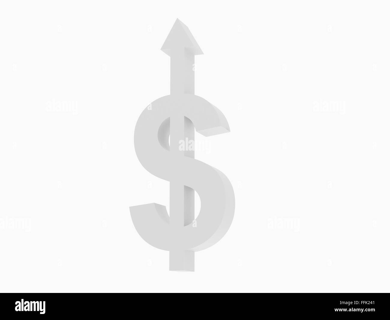 Dollar symbol isolated over a white background. High resolution image ...