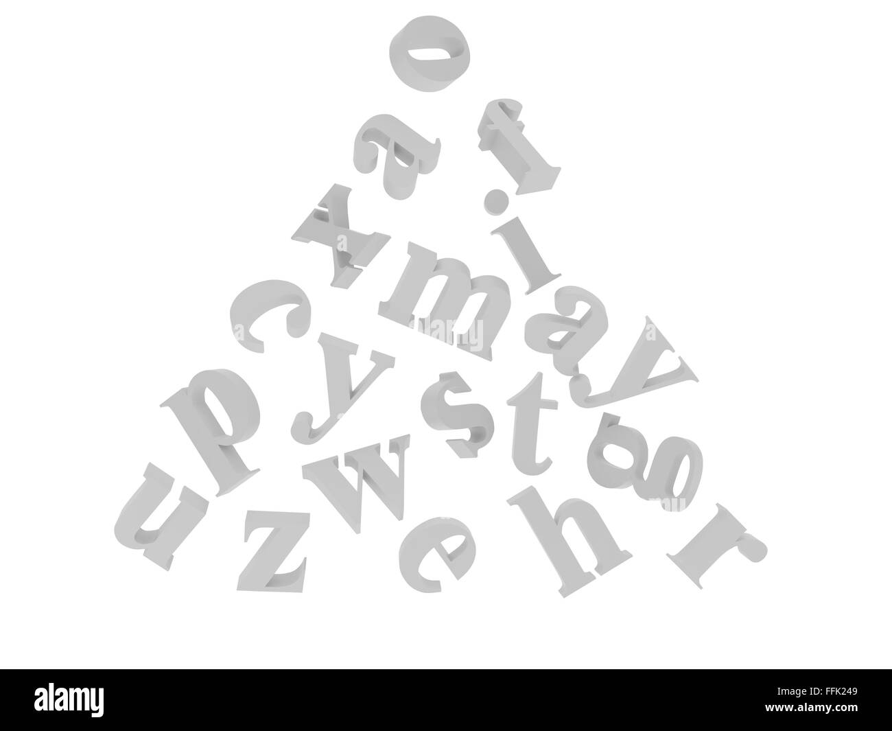 High resolution image alphabet. 3d illustration over white backgrounds ...