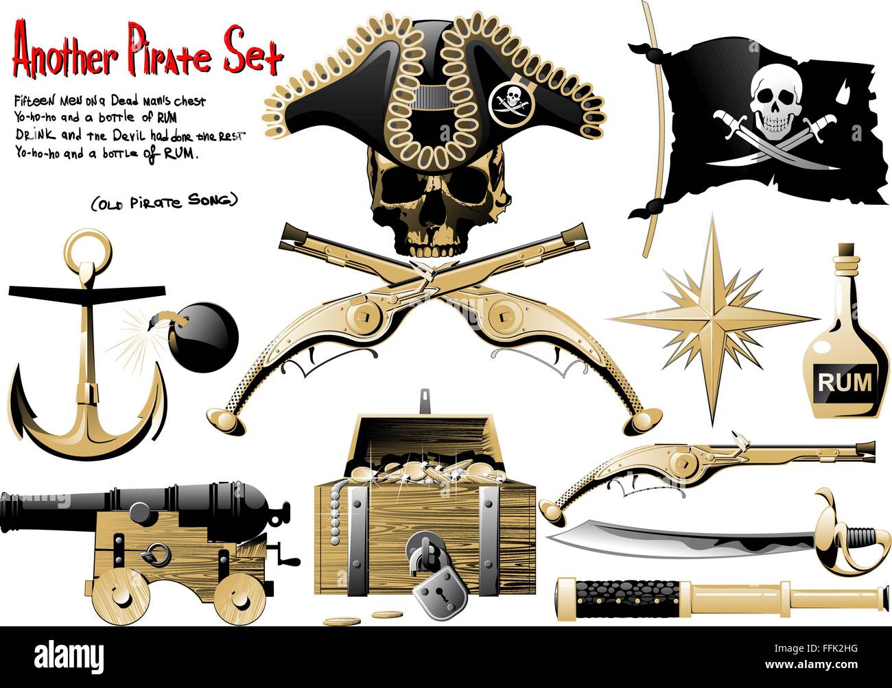 Big Pirate Set Stock Vector Image & Art - Alamy