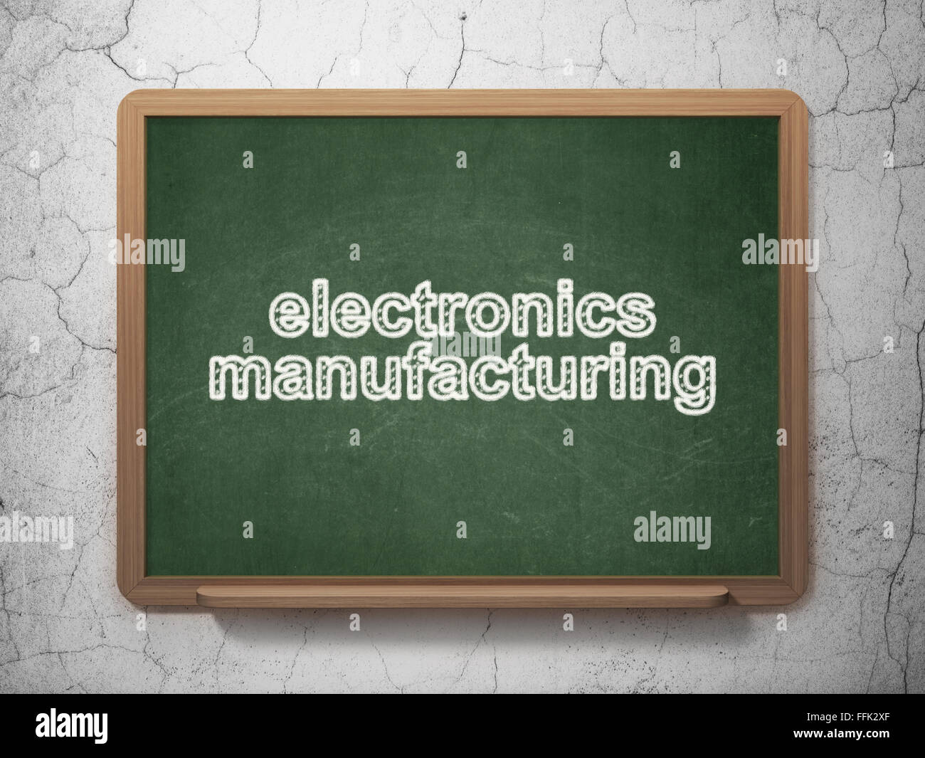 Manufacuring concept: Electronics Manufacturing on chalkboard ...