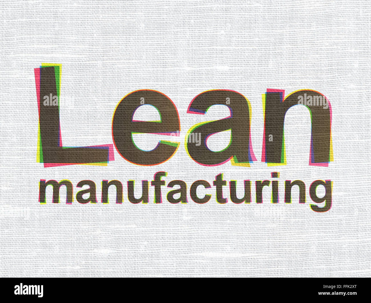 Industry concept: Lean Manufacturing on fabric texture background Stock ...