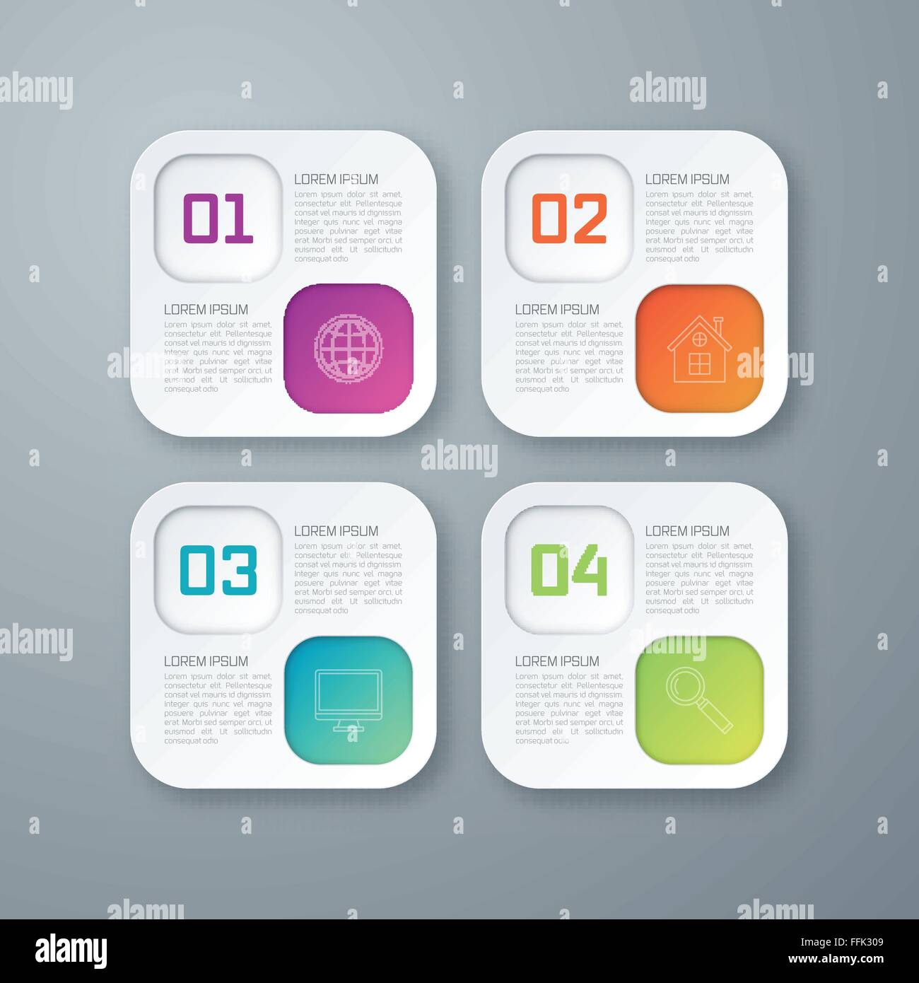 Template rectangles design on the grey background Stock Vector Image ...