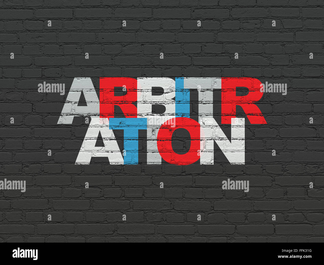Law concept: Arbitration on wall background Stock Photo - Alamy