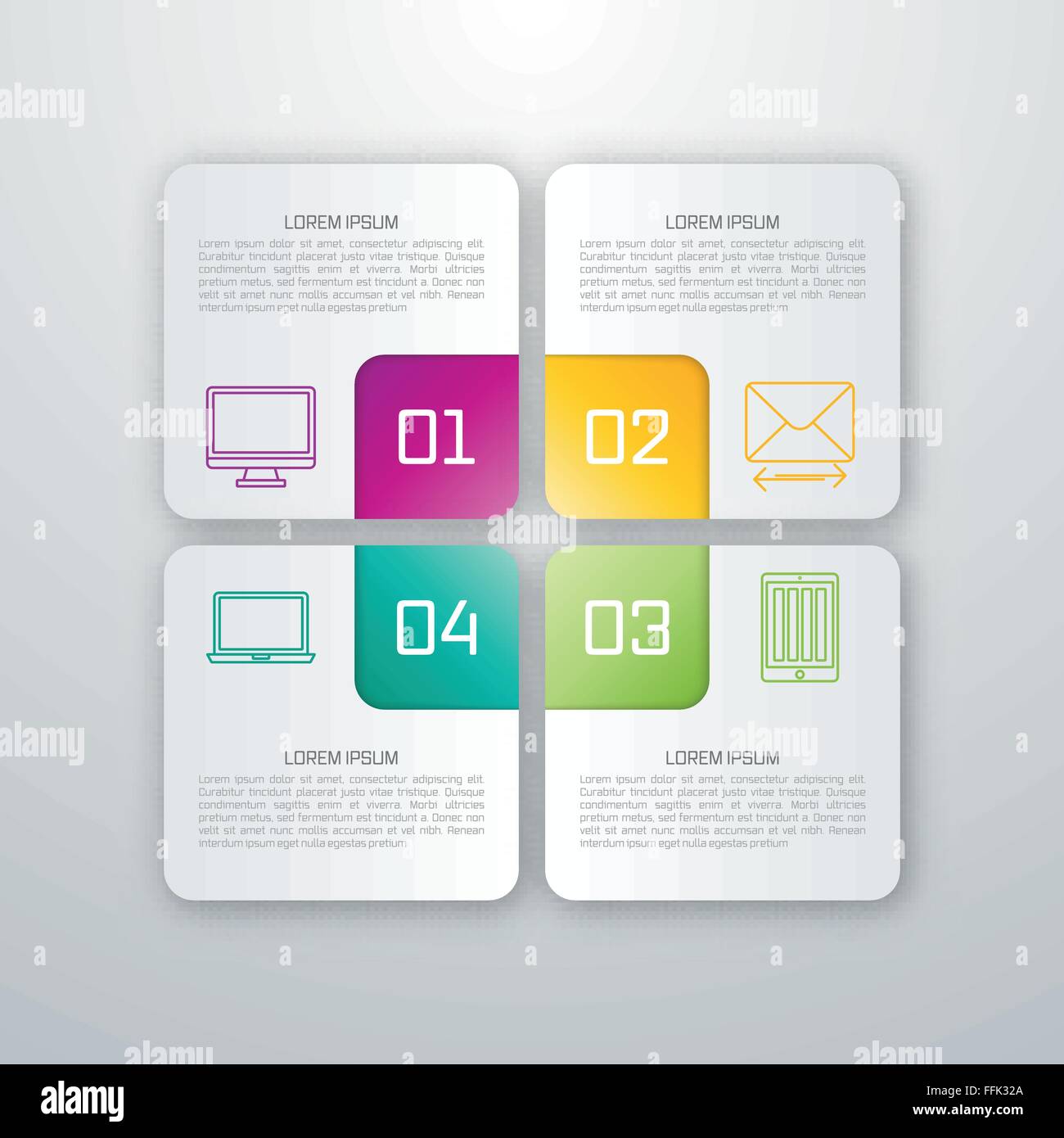 Template rectangles design on the grey background Stock Vector Image ...