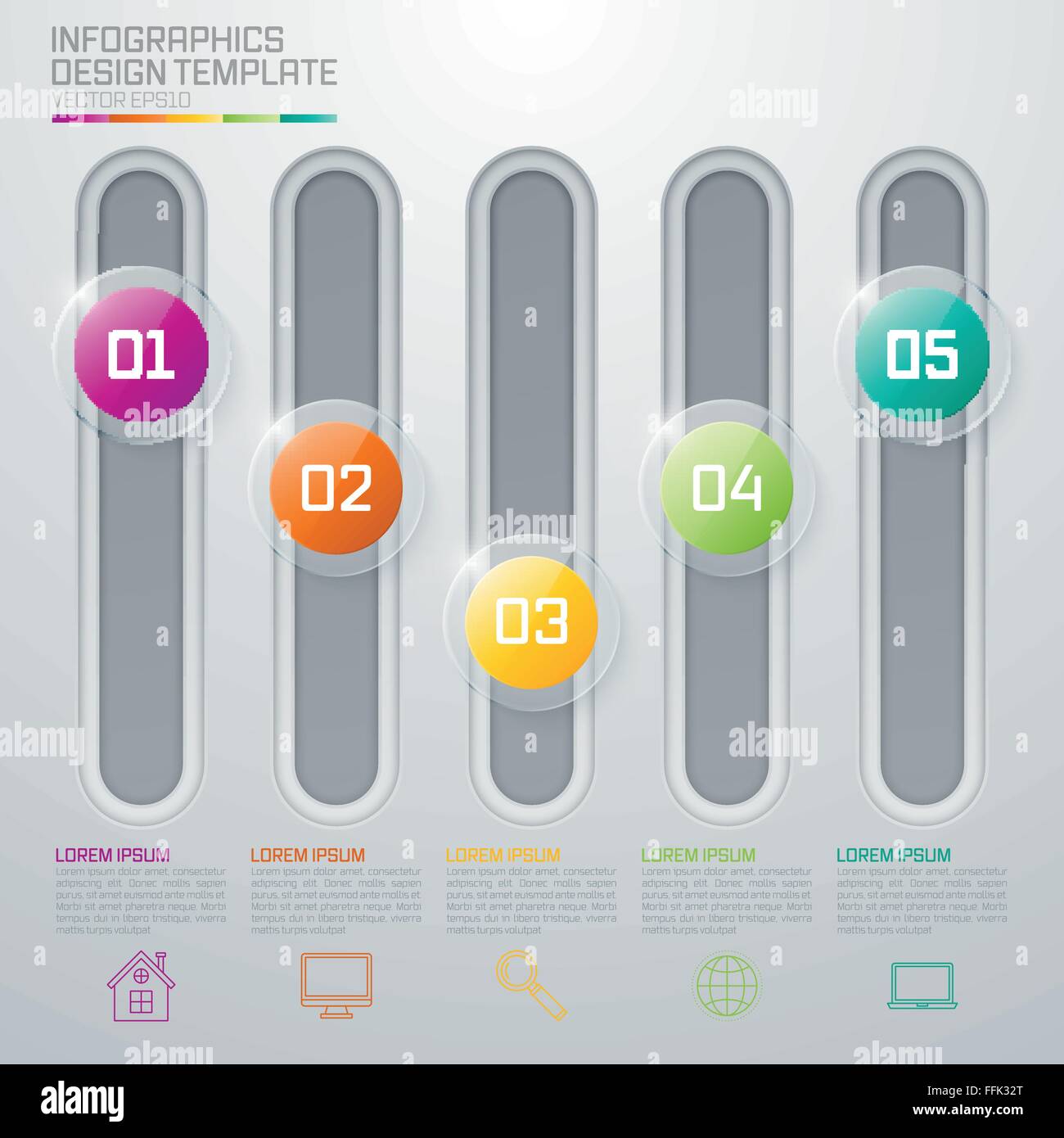 Vector illustration, infographics, glass slider Stock Vector Image ...