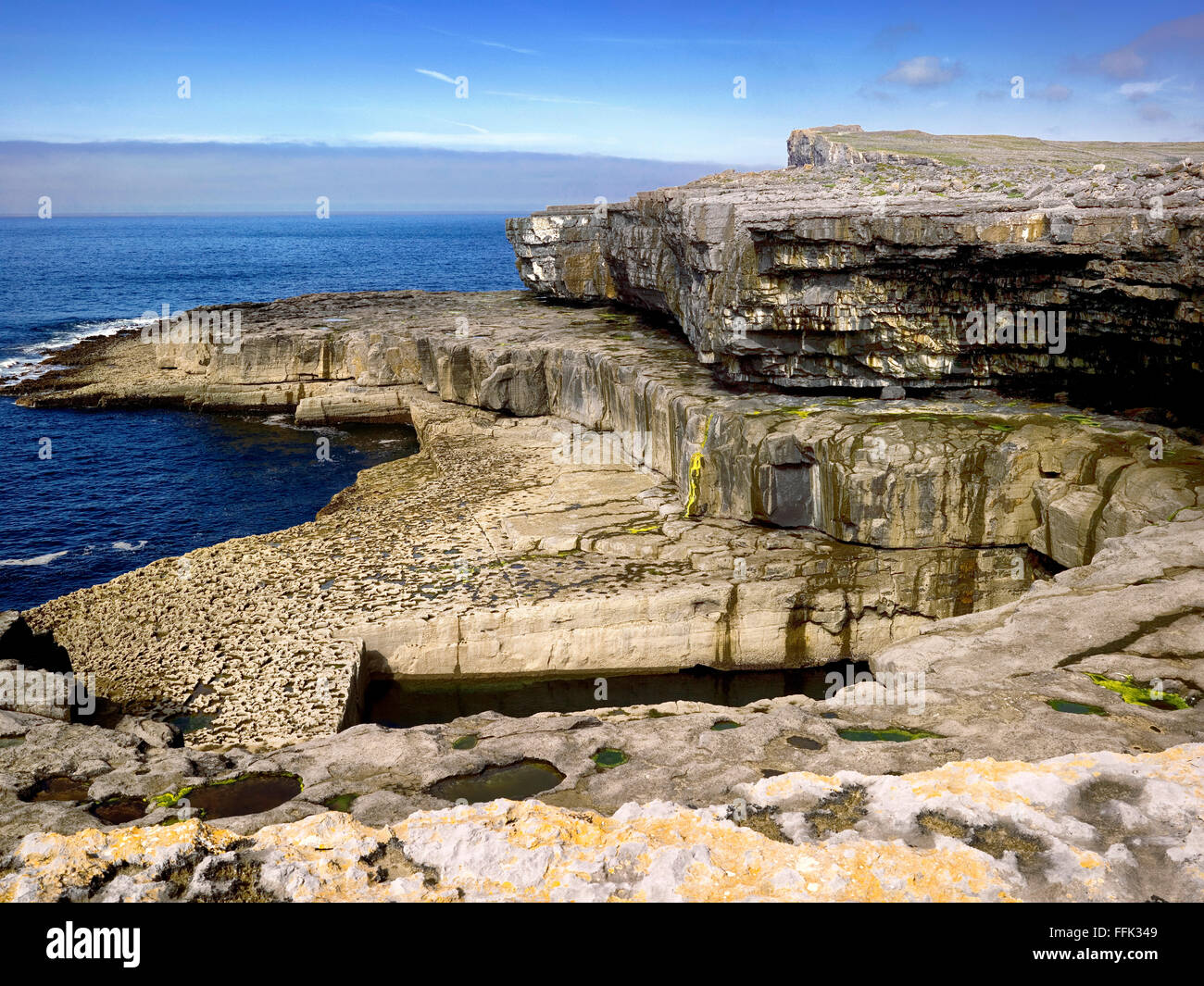 The Worm Hole, Inishmore, Aran Islands, Galway Ireland Stock Photo - Alamy