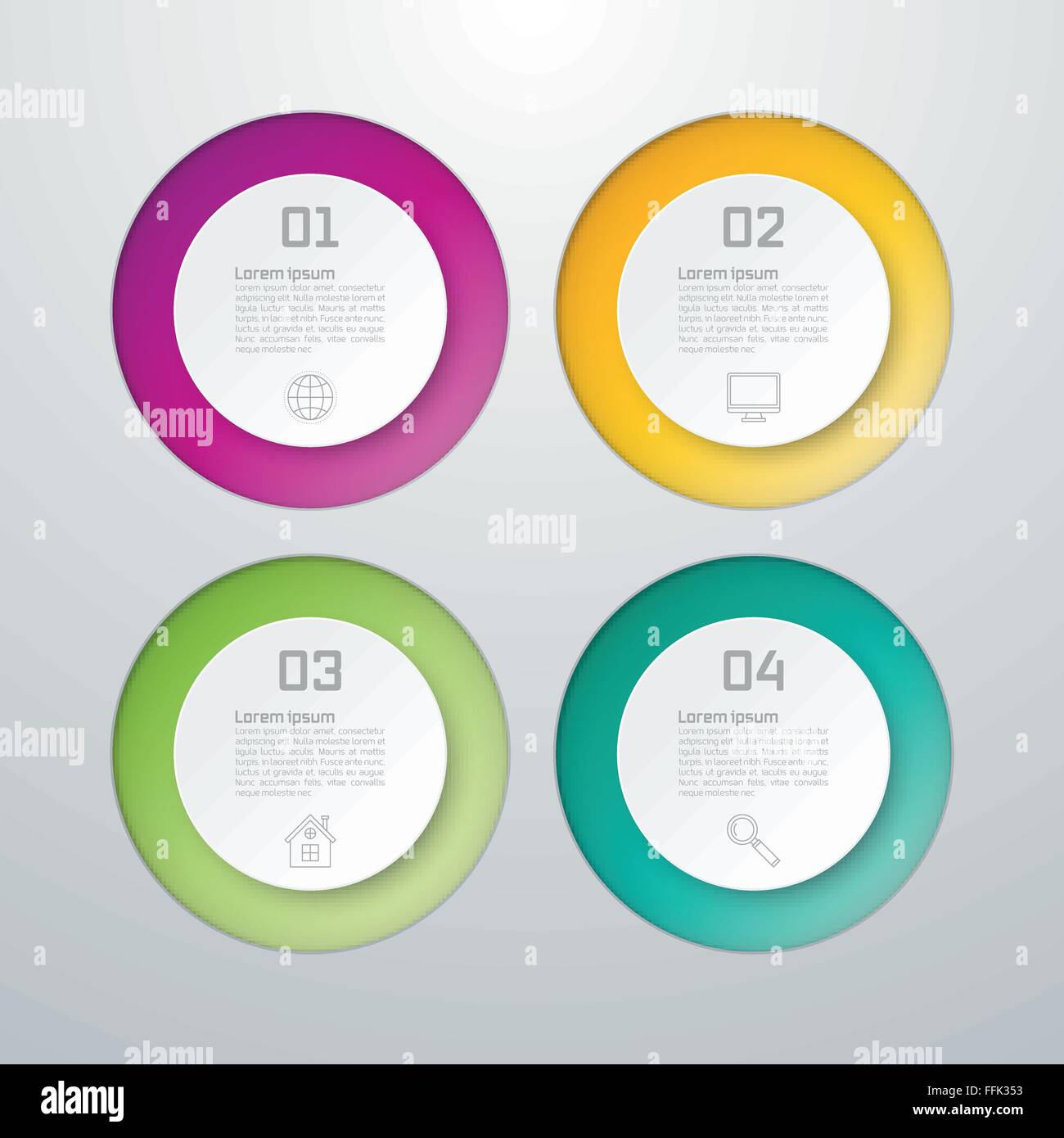Vector illustration of four options infographics Stock Vector Image ...