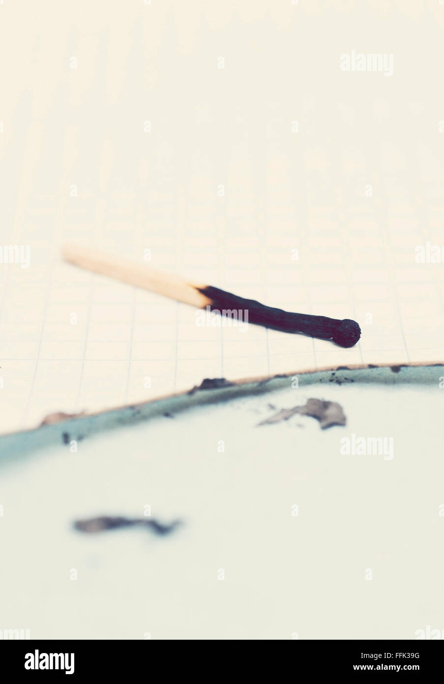 burned match and paper Stock Photo - Alamy