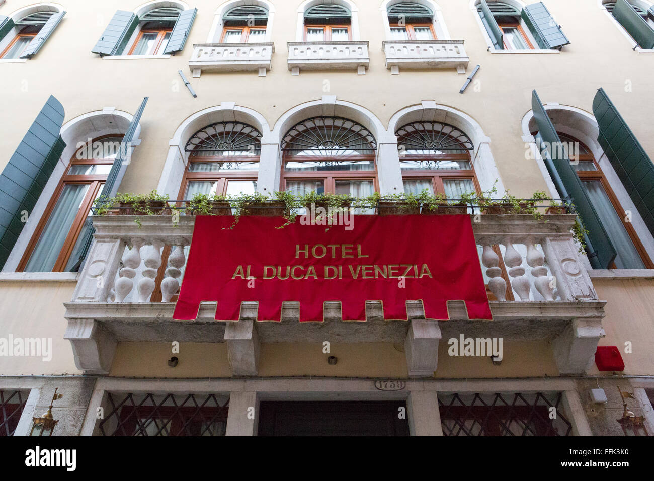 Hotel Al Duca di Venezia entrance, Venice Italy Stock Photo - Alamy