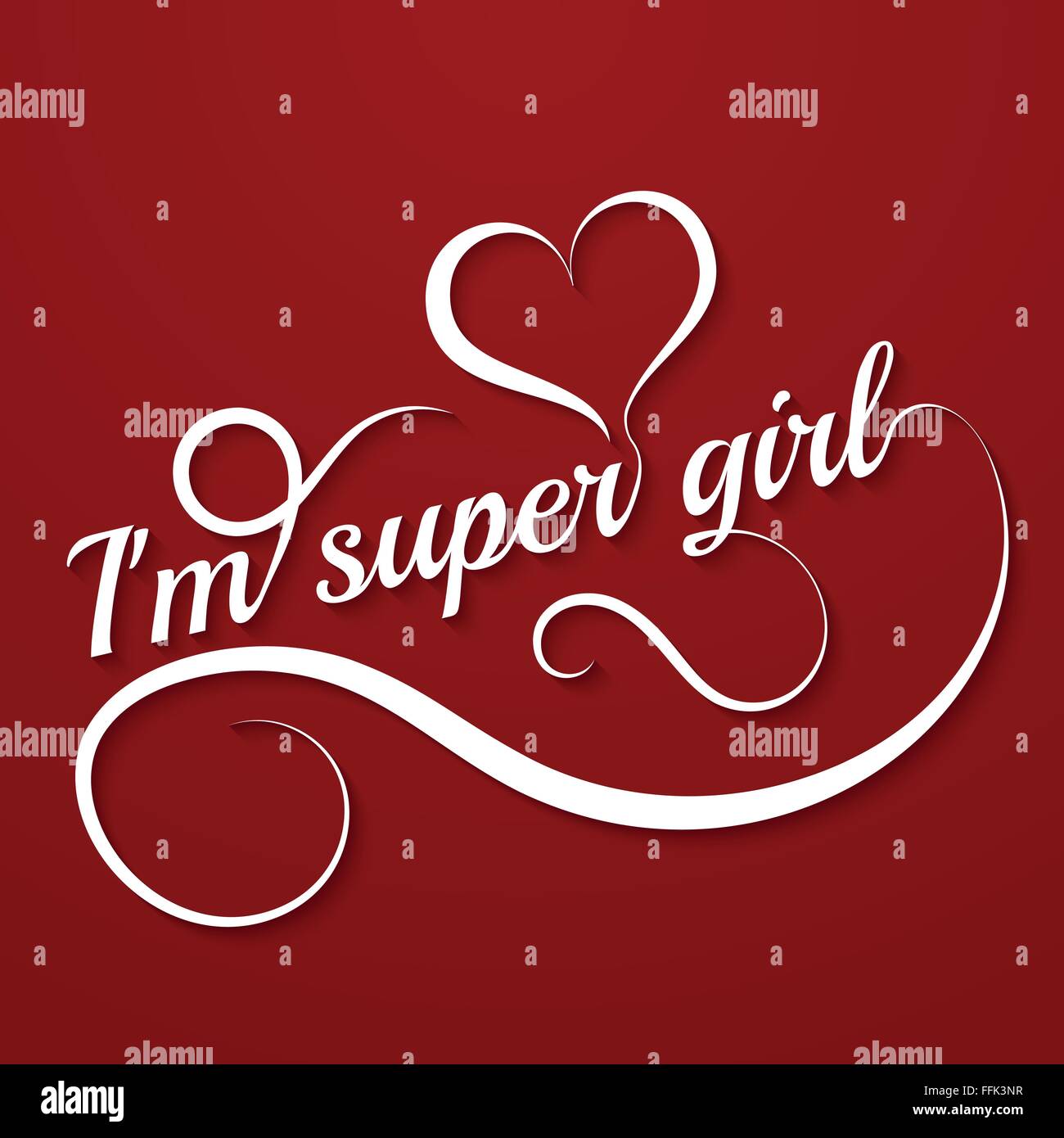 Super girl typography shirt Stock Vector Images - Alamy