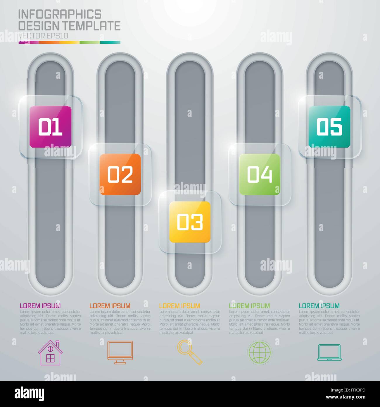 Vector illustration infographic five options Stock Vector Image & Art ...