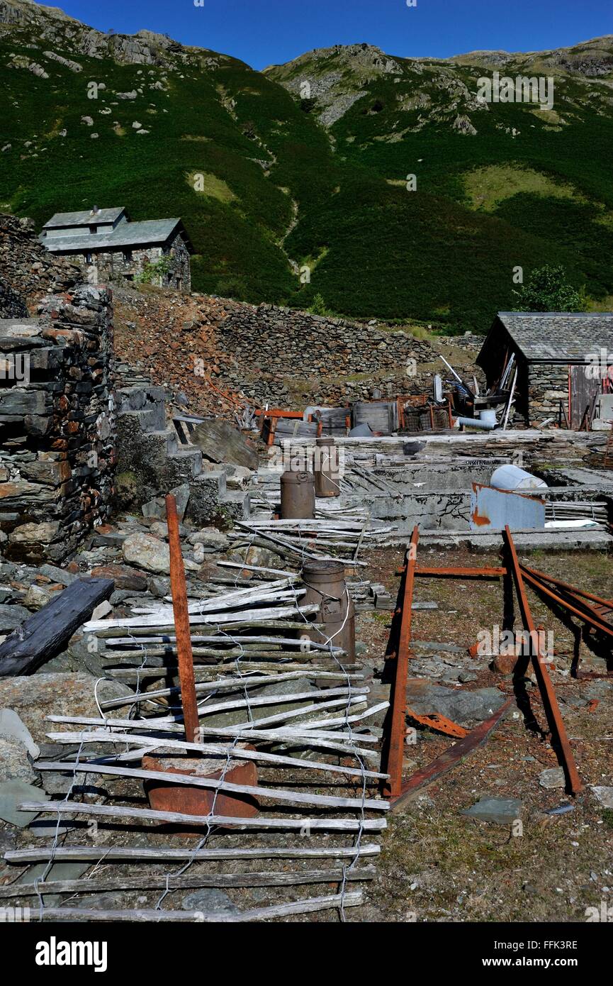 Coniston Coppermines, Remains and ruins of Bonsor Upper Mill. Former ...