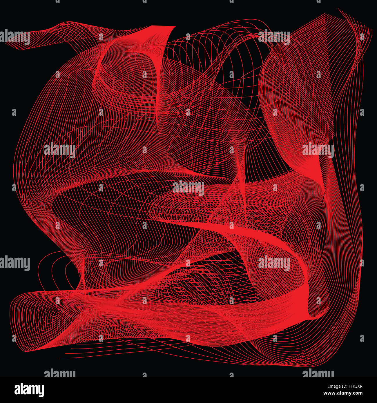 Red line movement with black background Stock Photo - Alamy