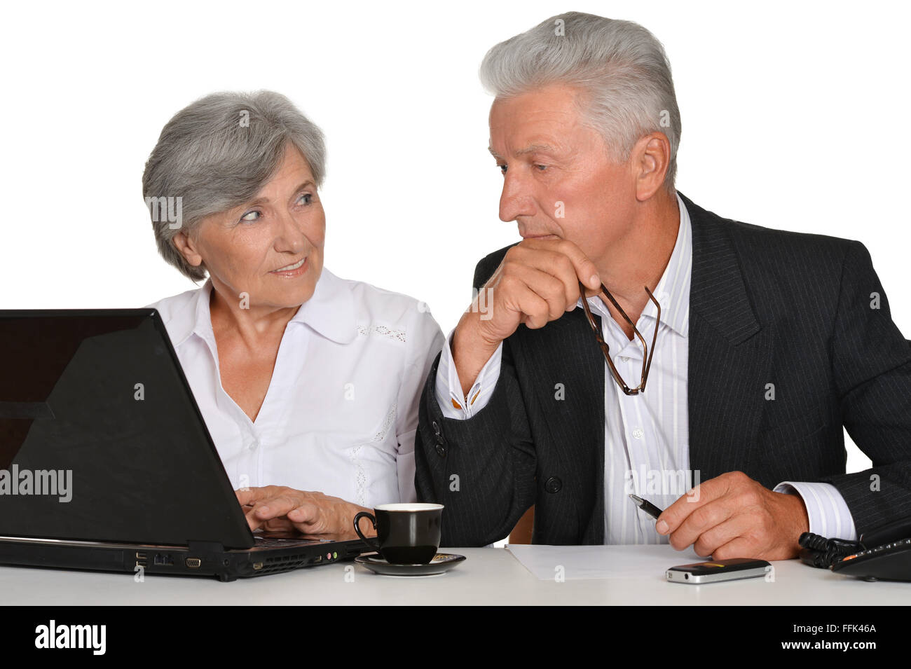 Elderly people working hi-res stock photography and images - Alamy