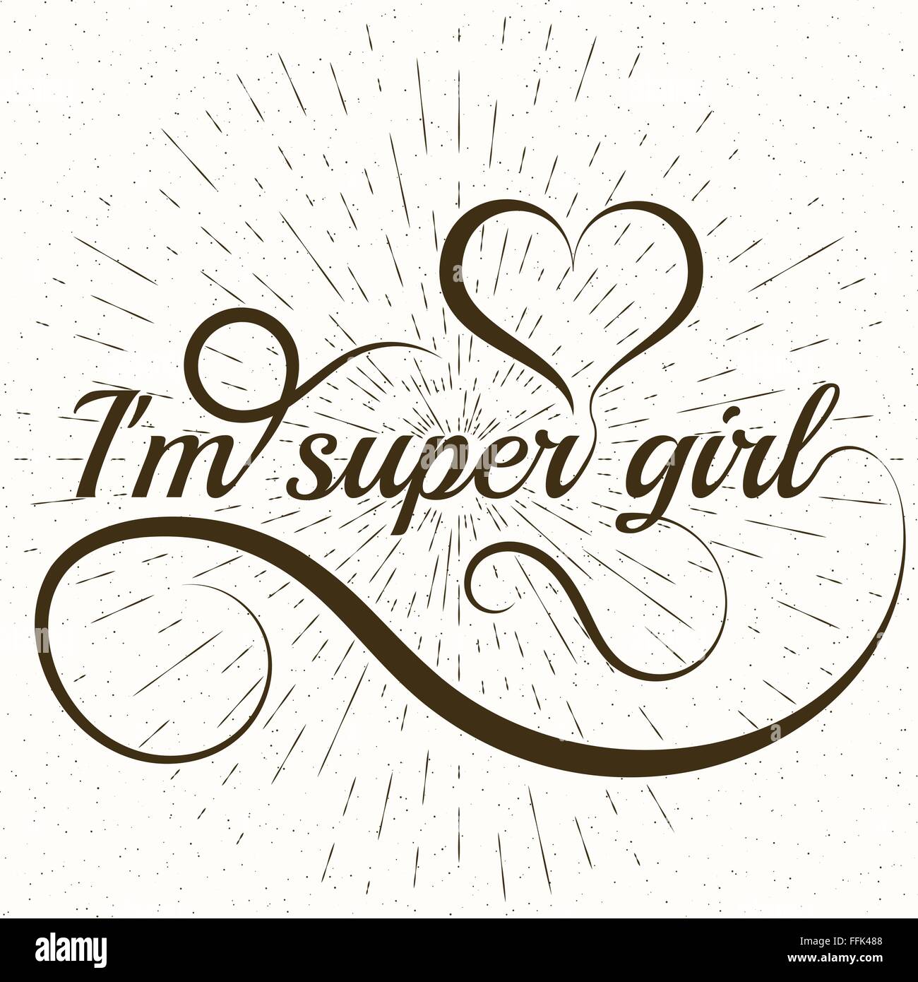 Super girl typography shirt Stock Vector Images - Alamy