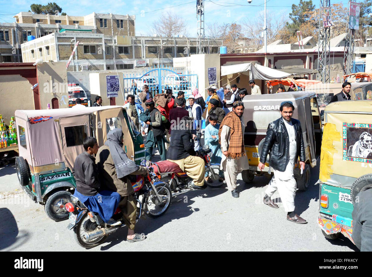 Front view of Civil Hospital where the illegal encroachment has been ...