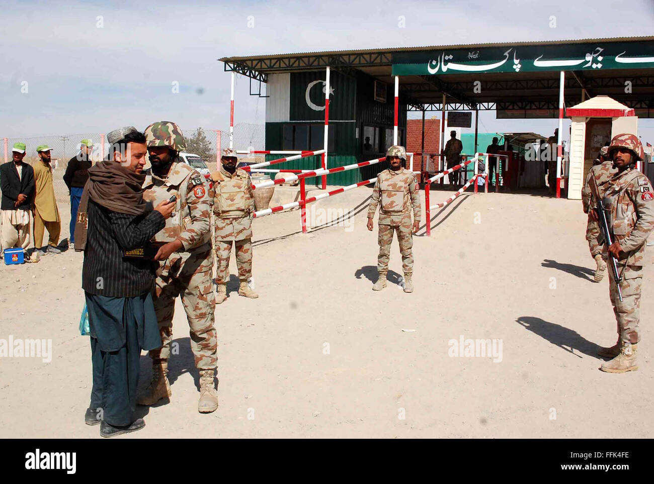 Chaman Scouts commando searching people who are travelling towards ...