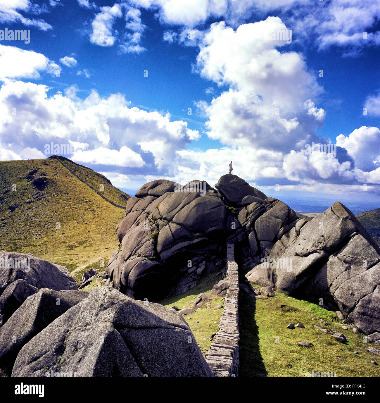 Mournes near Slieve Bearnagh Mourne Down Northern Ireland walking Stock ...