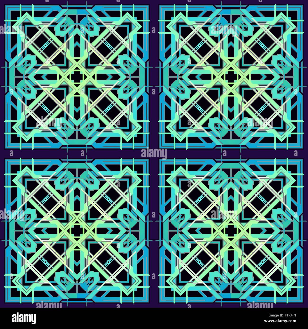 vector blue cyan green color abstract square geometric seamless pattern ...
