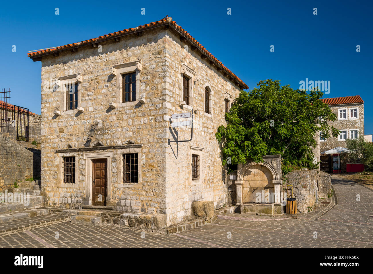 Ulcinj old town stone streets Stock Photo - Alamy