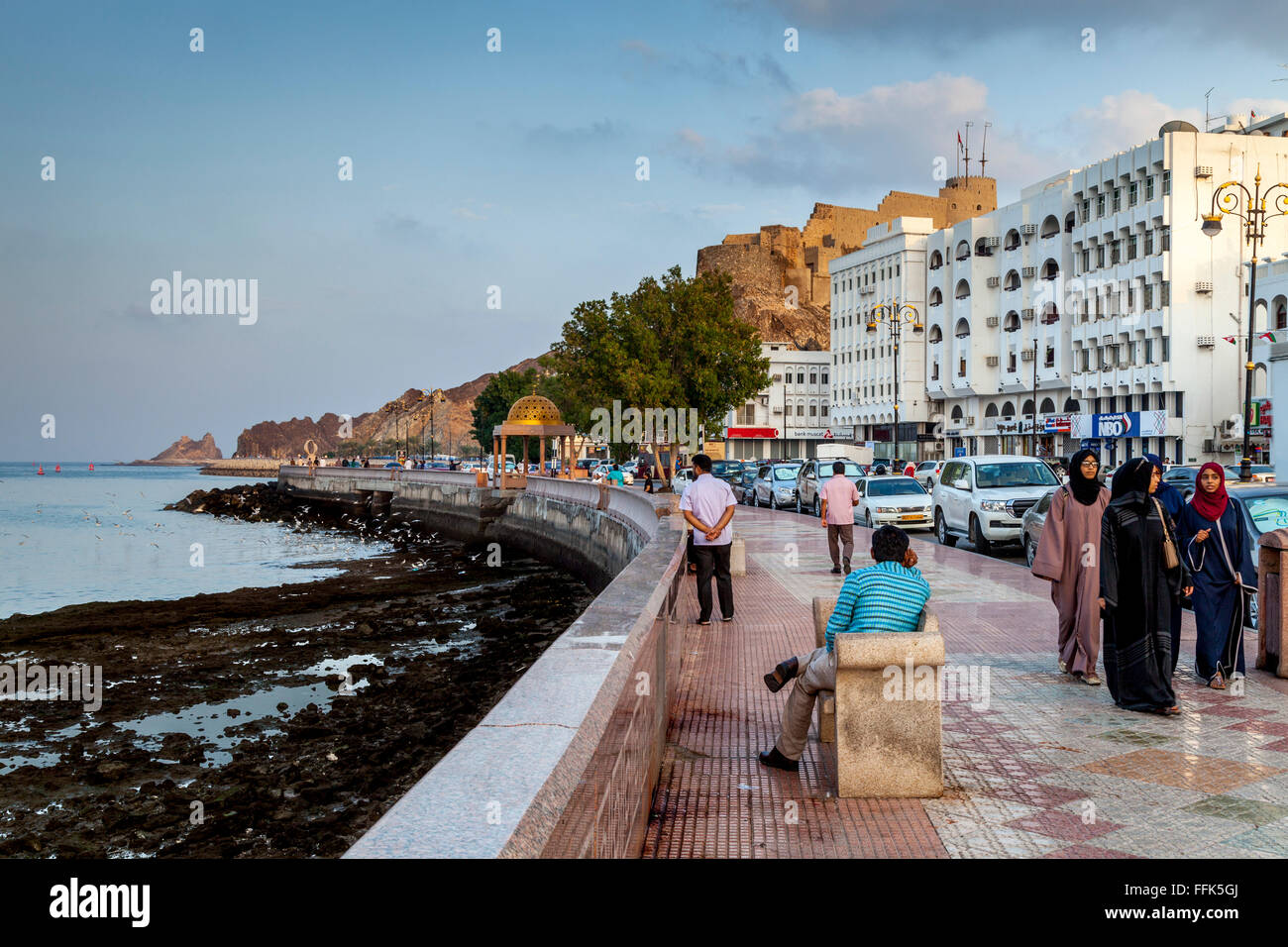 The Corniche (Seafront) At Muttrah, Muscat, Sultanate Of Oman Stock ...