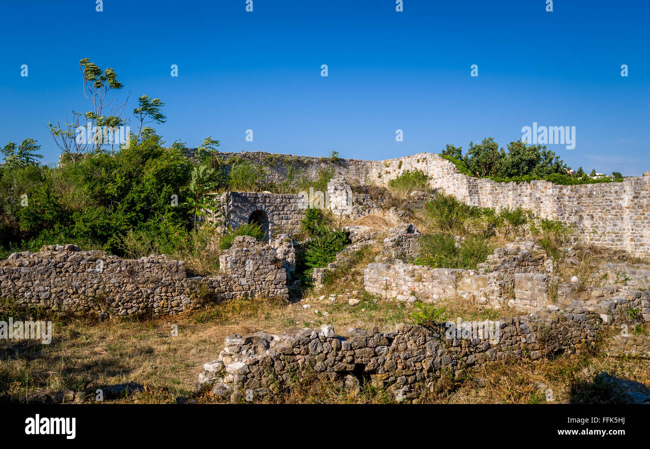 Medieval fortress ruins. Ulcinj, Montenegro Stock Photo - Alamy